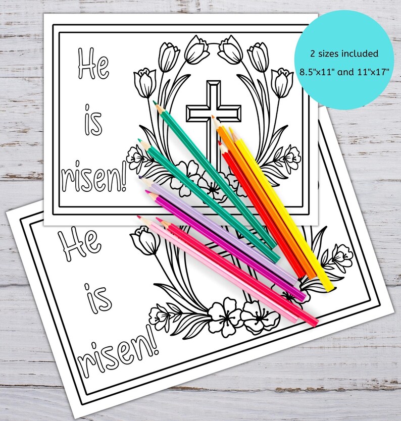 Printable Easter Placemat, Christian Placemat to Print, Christian ...