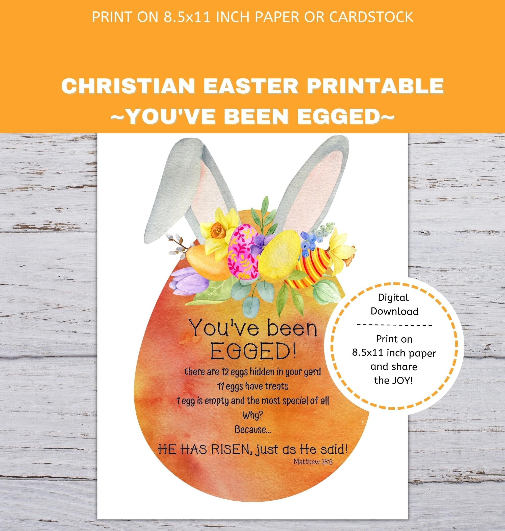 Christian You've Been Egged, You've Been Egged, Printable You've Been ...