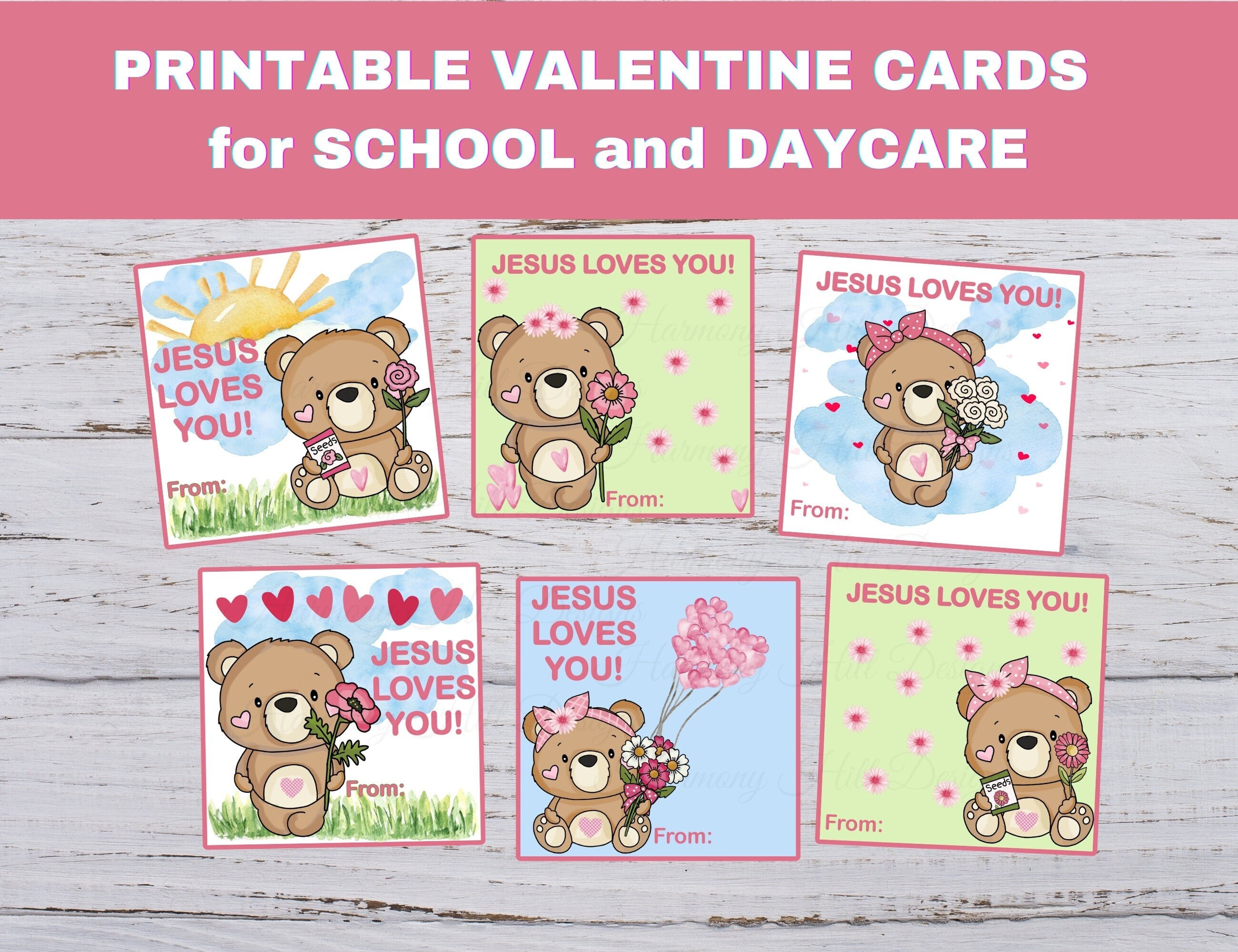 Jesus Loves You Valentines, Christian Kids Valentine, Printable ...