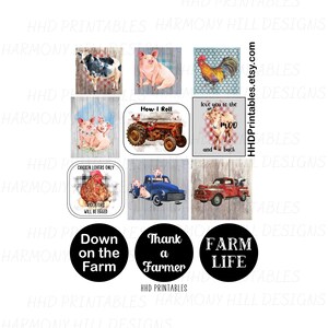 Farm Collage Sheet, Farm Life Scrapbooking, Down on the Farm, Farm Junk ...