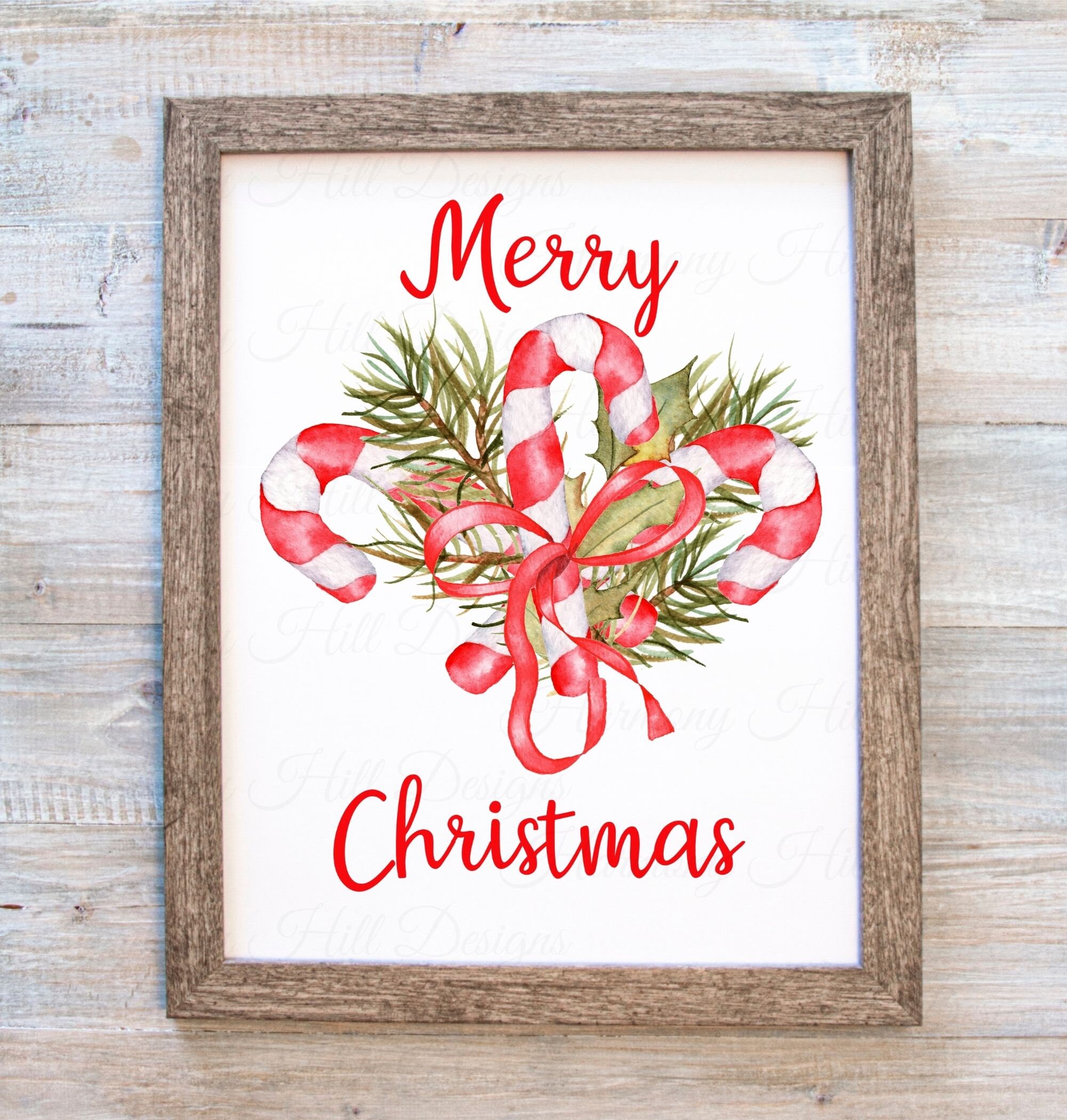 Candy Canes Design, Merry Christmas Print, Candy Canes Printable, Candy ...