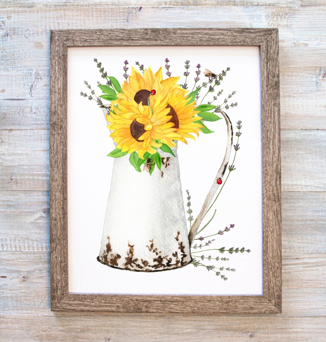 Sunflower Printable, Sunflower Print, Sunflower Wall Art, Sunflower ...