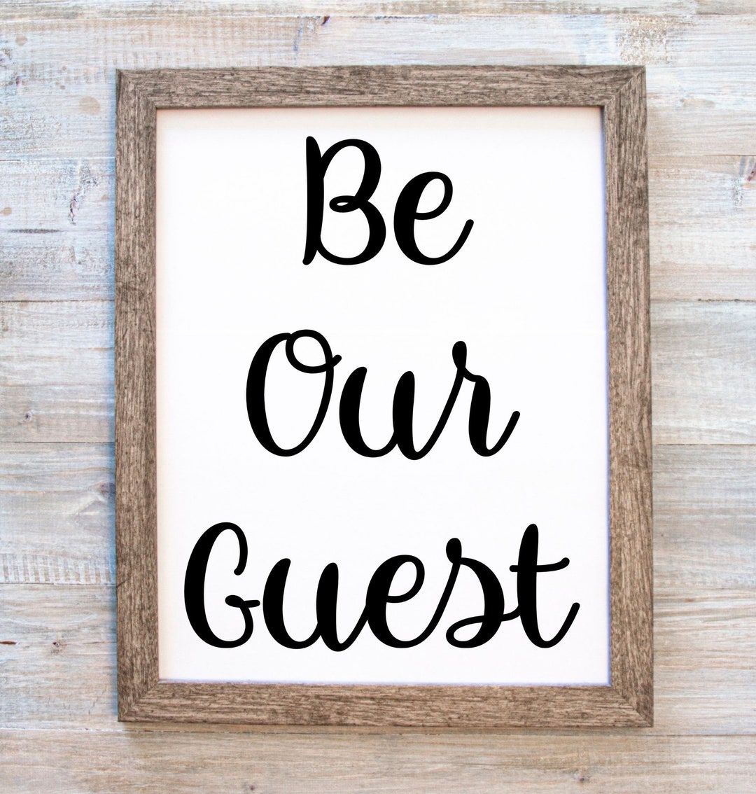 Be Our Guest Printable, Be Our Guest Print, PNG, JPG, Guest Room Wall ...