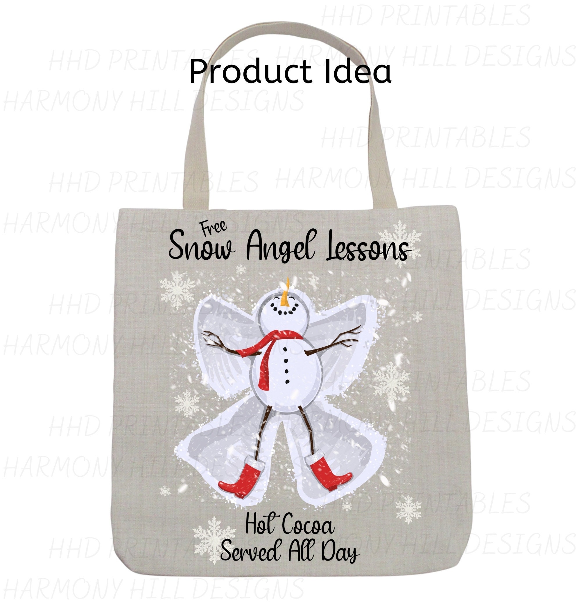 Snow Angel Printable, Snow Angel Snowman Print, PNG, JPG, Sublimation ...