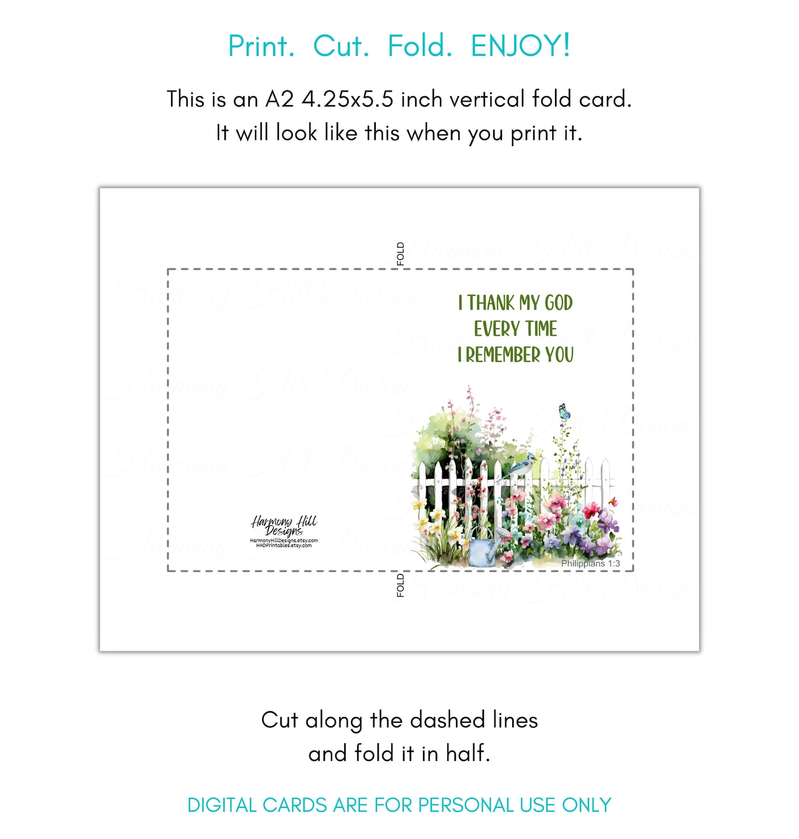 Christian Friendship Card, Printable Thank You Card, Friendship Bible ...