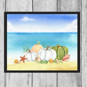 Fall Beach Decor, Fall Coastal Decor, Fall Beach Wall Art, Fall Beach ...