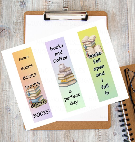Ready to Print Bookmarks Printable Bookmark Digital Download | Etsy