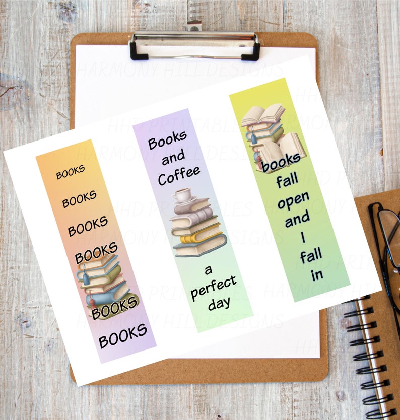 Ready to Print Bookmarks Printable Bookmark Digital Download - Etsy