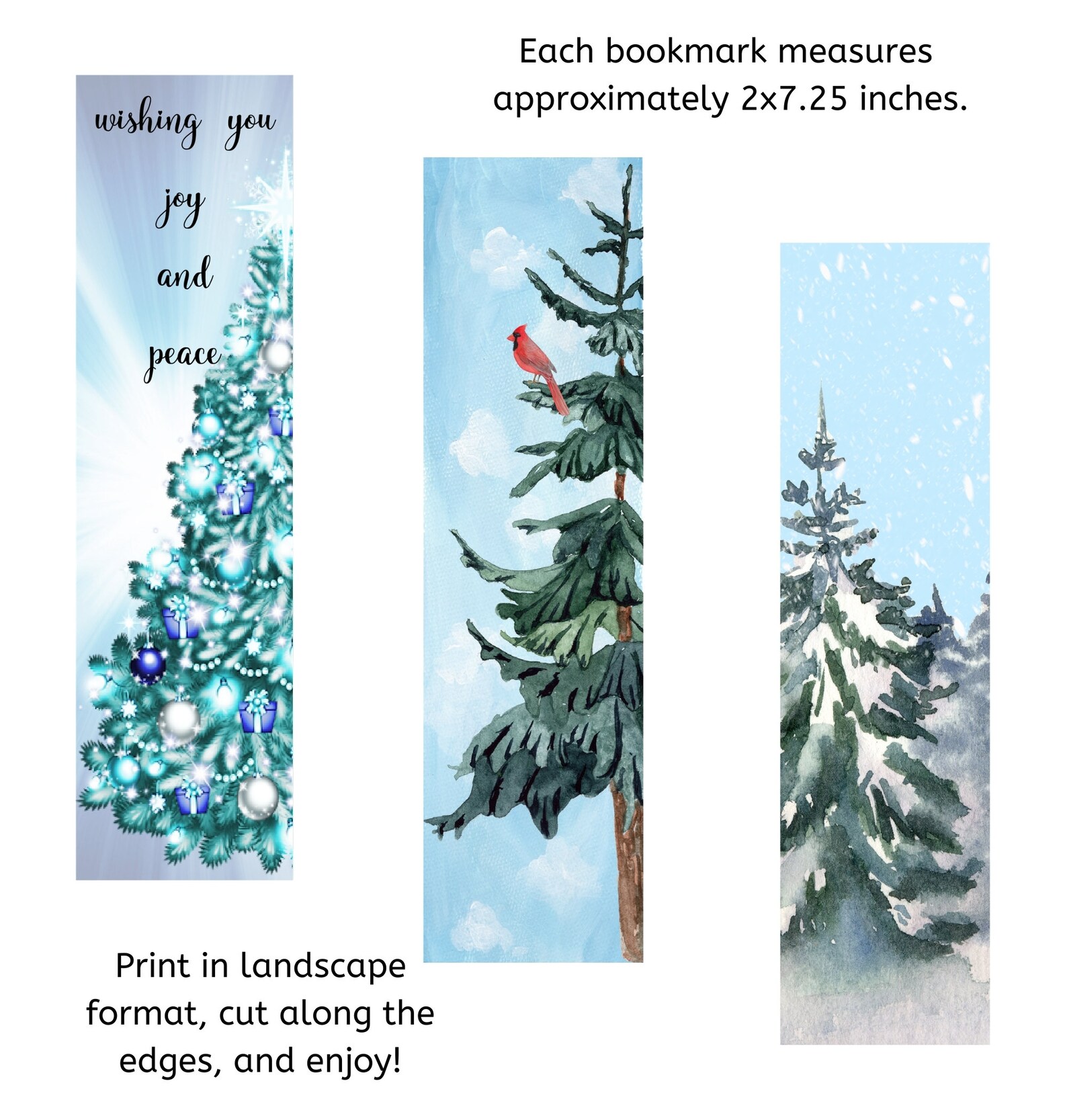 Printable Bookmarks, Ready to Print Bookmark, Digital Download ...