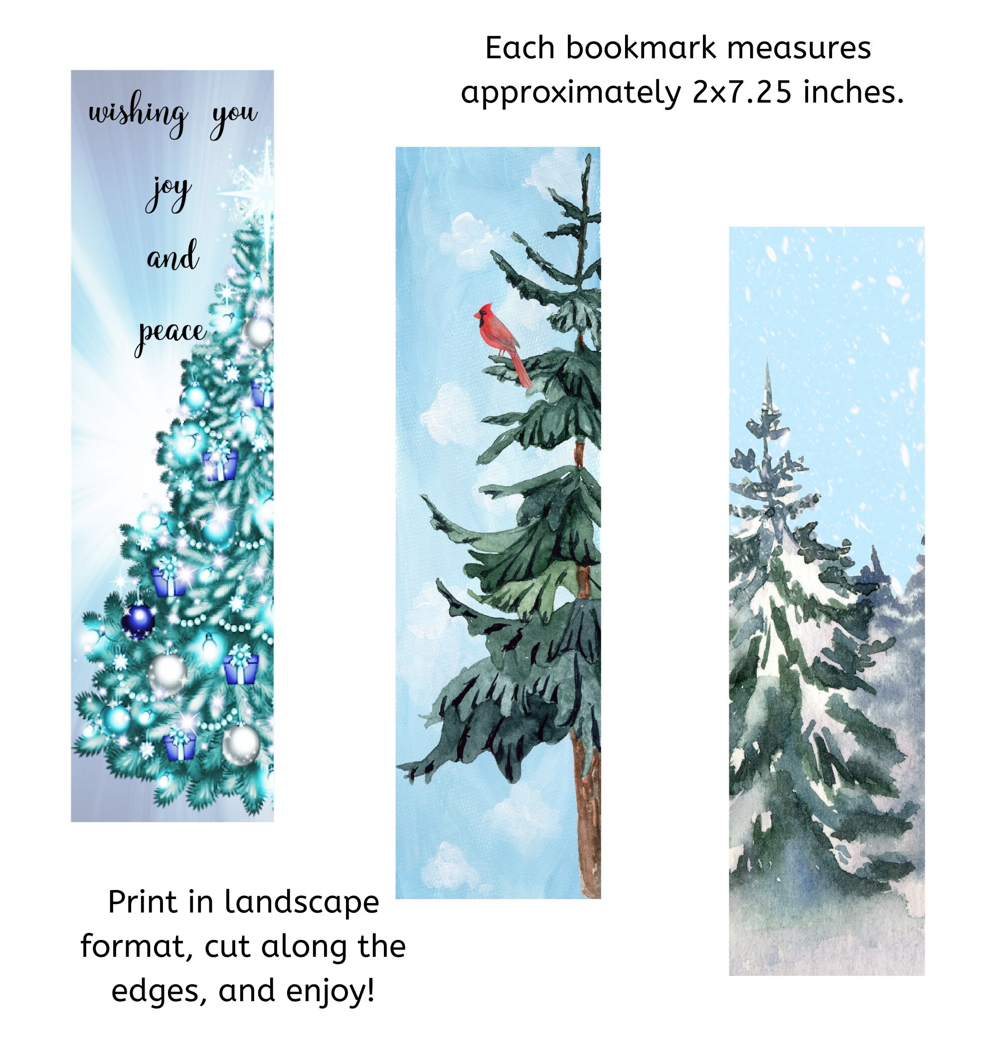 Printable Bookmarks Ready to Print Bookmark Digital Download - Etsy