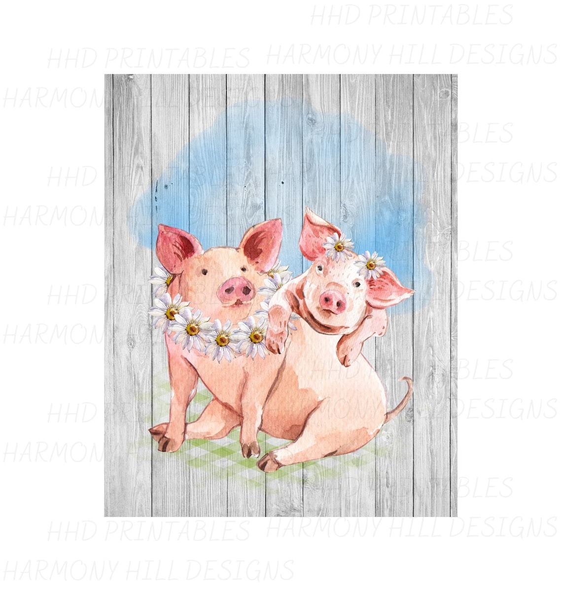 Pigs Printable Pigs Print PNG JPG Sublimation Pigs Wall - Etsy