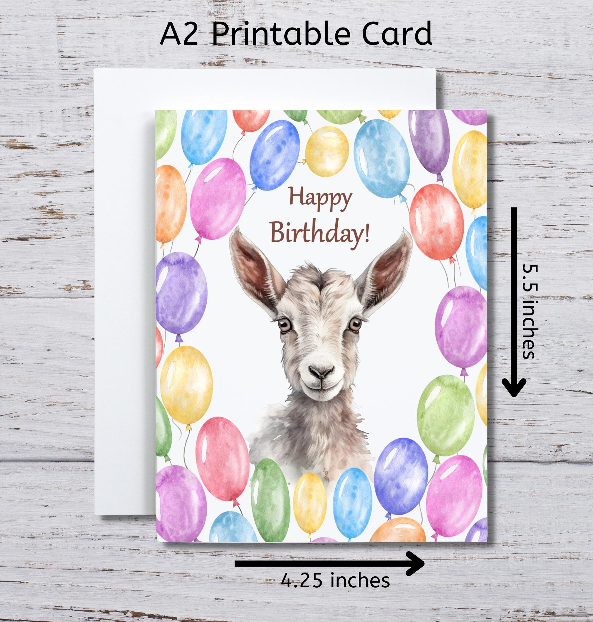 Goat Birthday Card Baby Funny Birthday Card I Love Goats Silly Goose ...