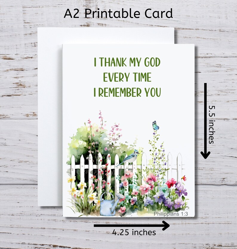 Christian Friendship Card, Printable Thank You Card, Friendship Bible ...
