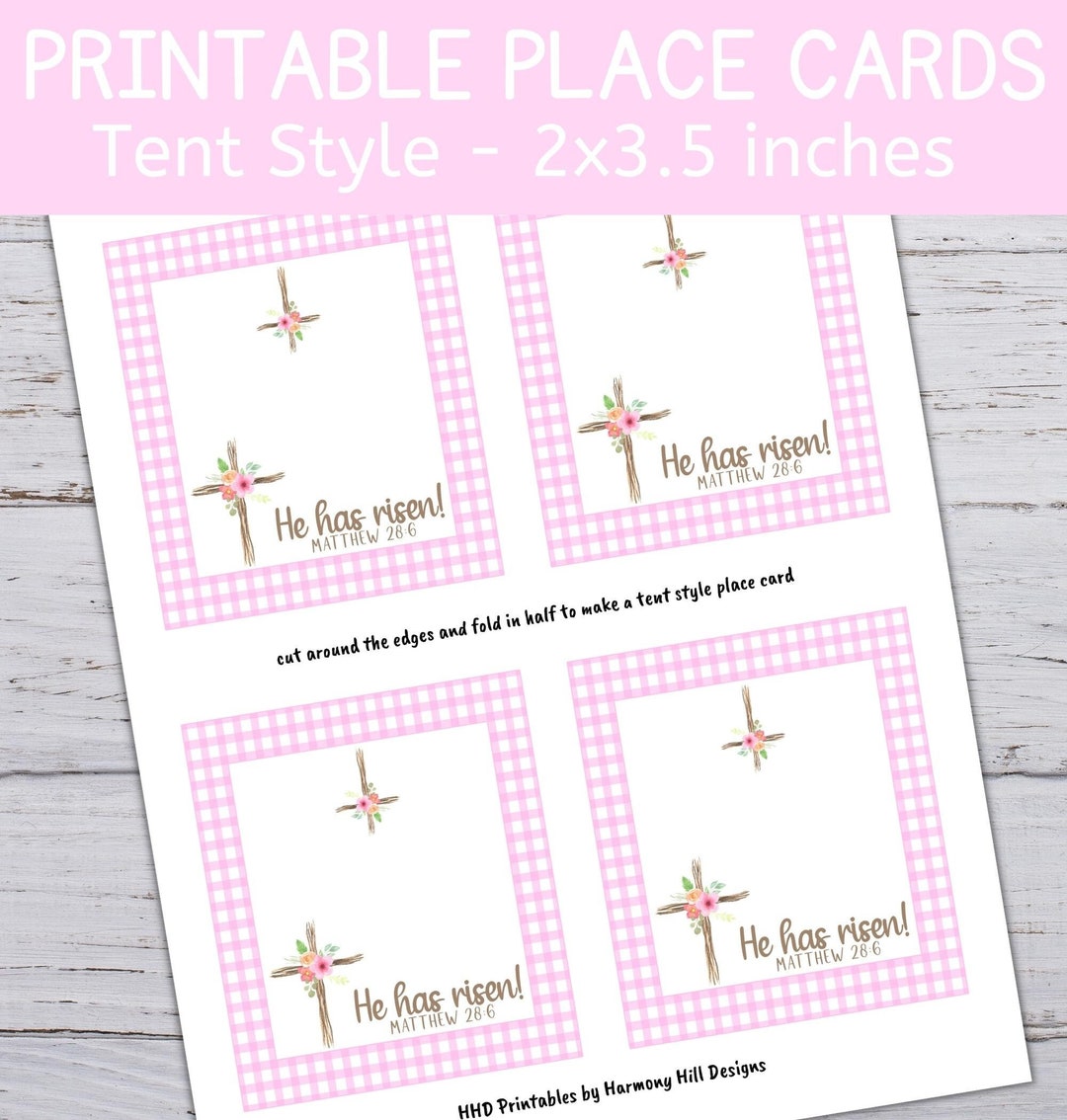 Easter Place Cards, Easter Placecards, Printable Easter Place Cards ...