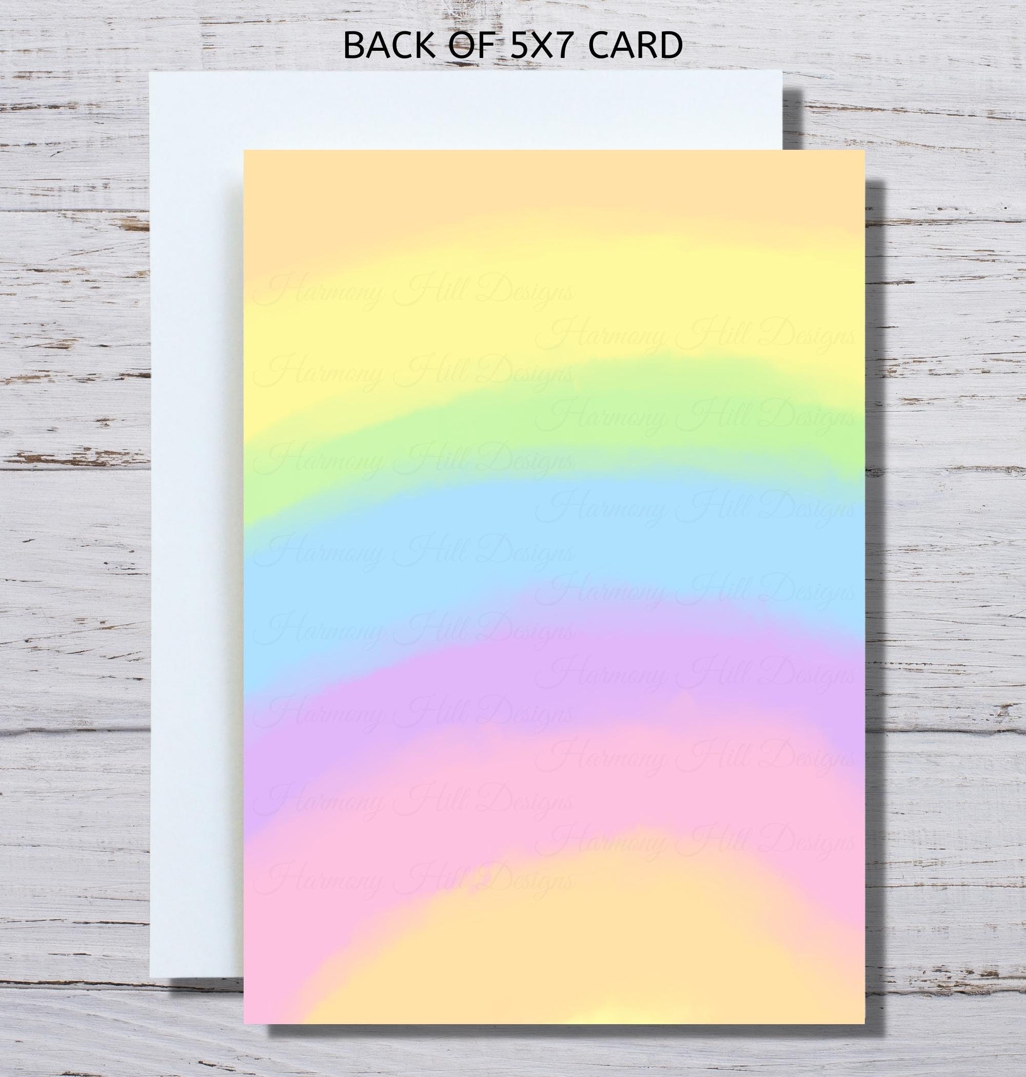 Rainbow Birthday Card, Printable Rainbow Card, Boho Rainbow, Card and ...