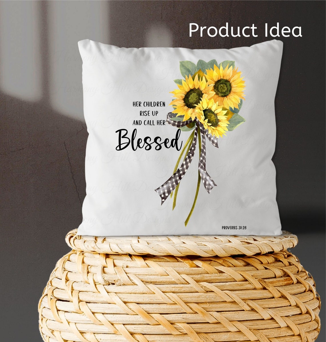 Christian Wall Decor Sunflower Printable Christian - Etsy