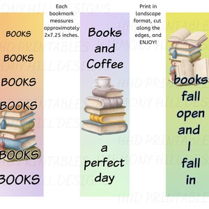 Ready to Print Bookmarks, Printable Bookmark, Digital Download ...