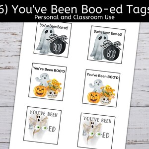 You've Been Booed Tags, Boo Treat Tag, Classroom Boo'd Tags, Halloween ...