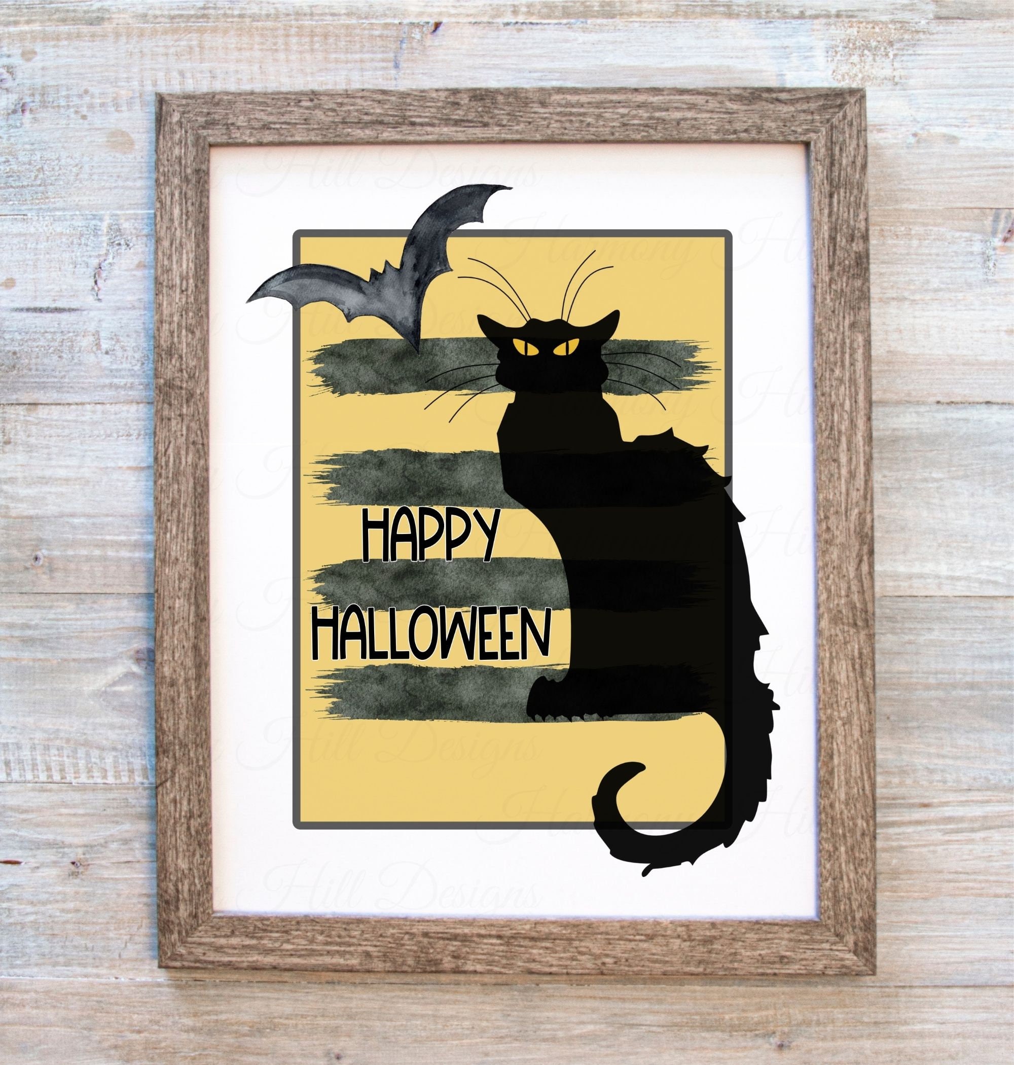 Halloween Cat Printable Halloween Cat Design Halloween Cat - Etsy