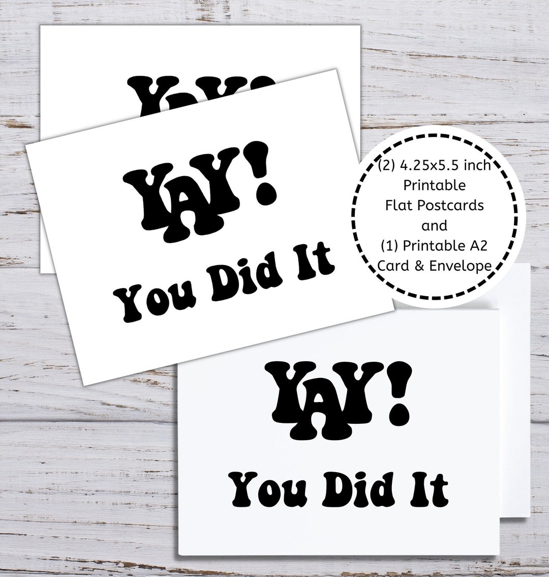Yay You Did It, Printable Postcards, Yay Greeting Card, Congratulations ...