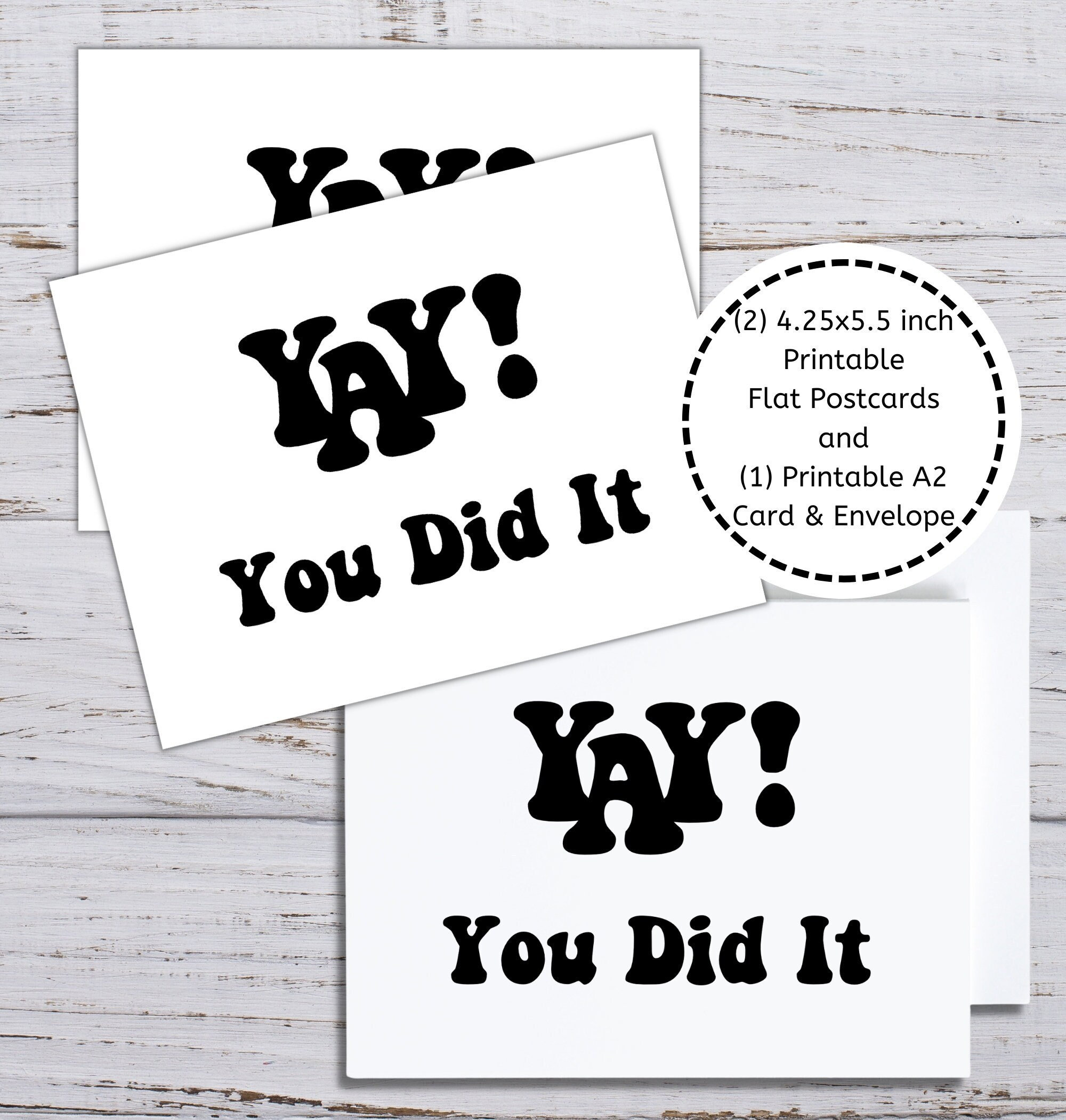 Yay You Did It, Printable Postcards, Yay Greeting Card, Congratulations ...