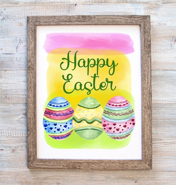 Easter Printable Easter Wall Art Easter Print Easter Eggs | Etsy