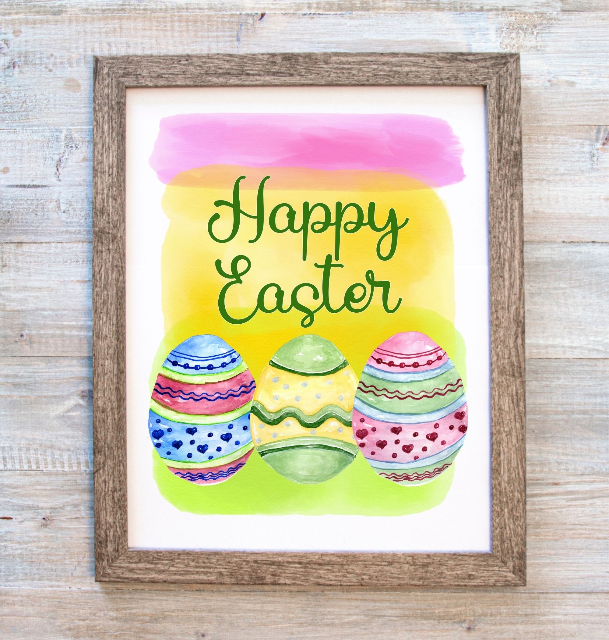 Easter Printable, Easter Wall Art, Easter Eggs Wall Decor, Easter Eggs ...