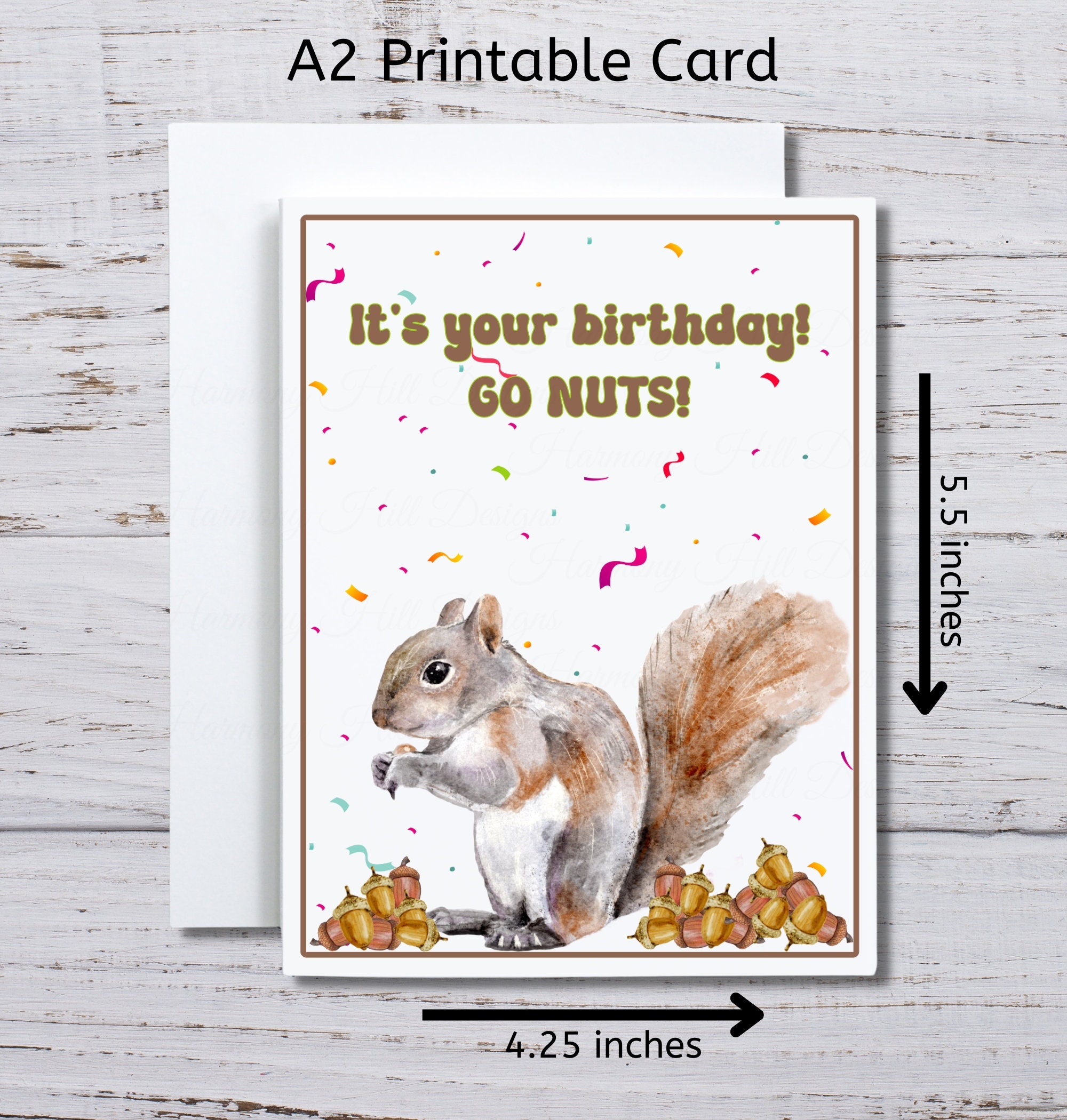 Squirrel Birthday Card It's Your Birthday Go Nuts Pun - Etsy