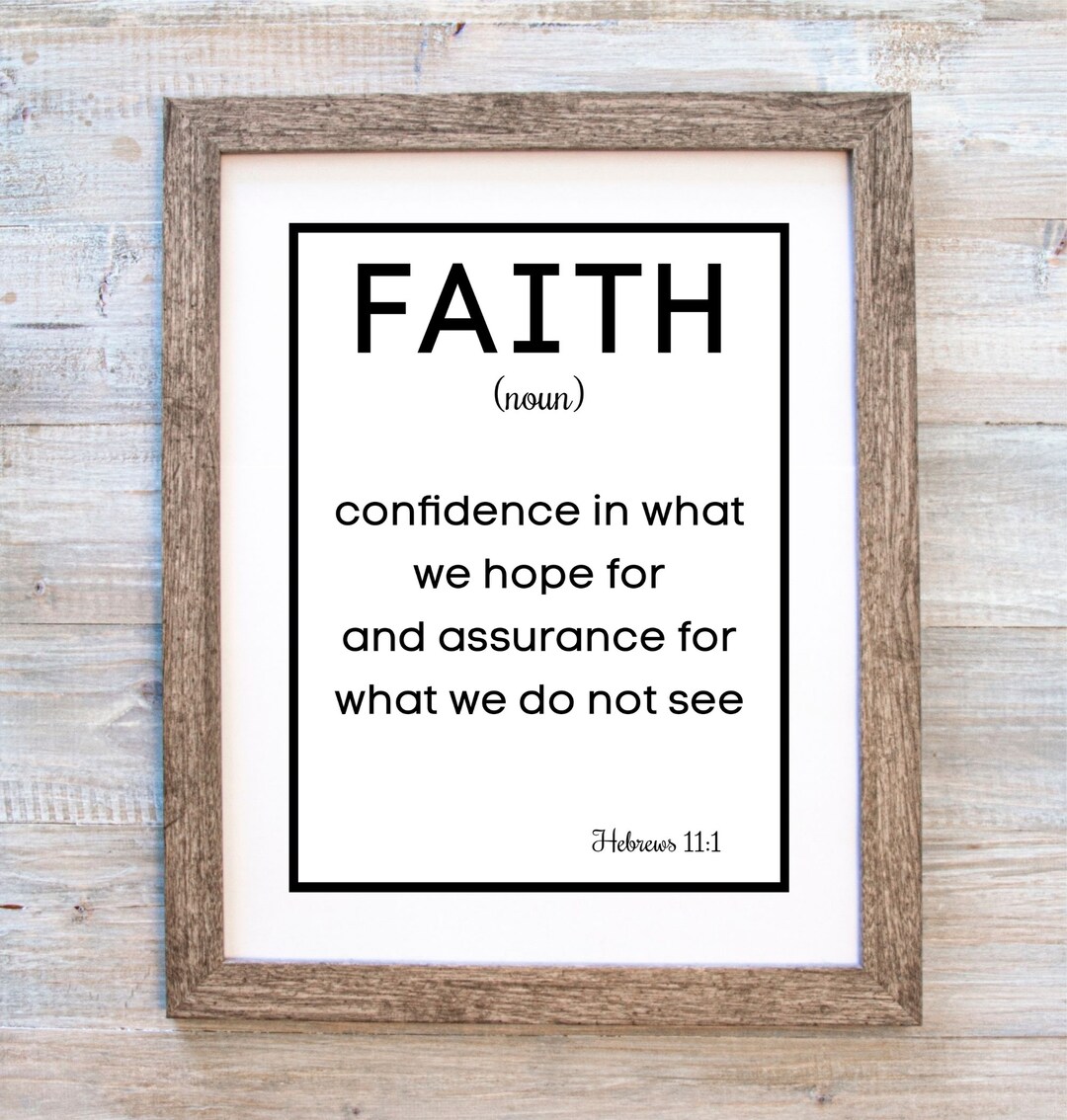 Faith Printable, Faith Wall Art, Faith Print, Definition of Faith ...