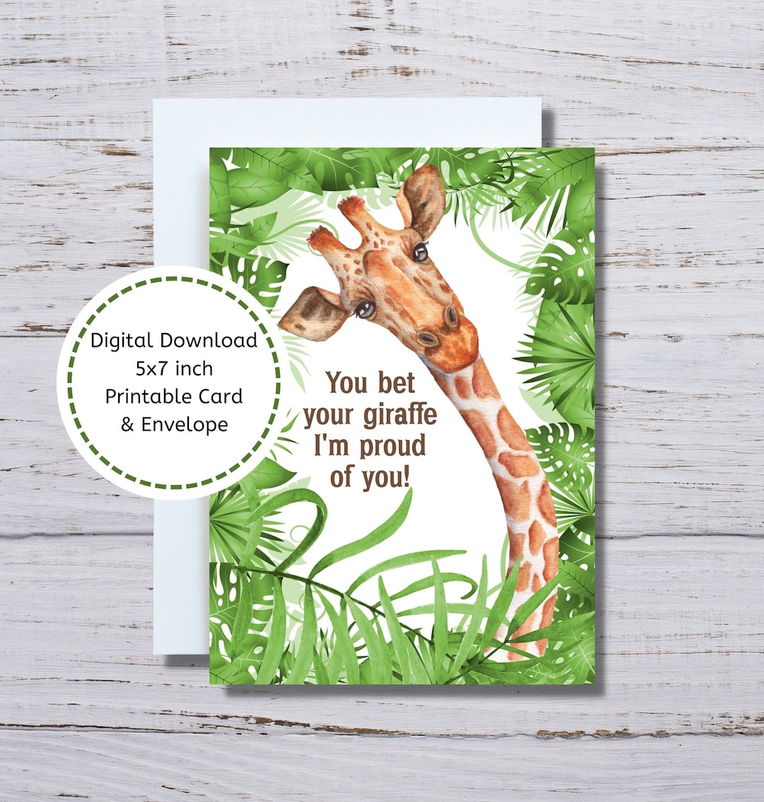 Congratulations Card, Printable Congrats Card, Proud of You Card ...