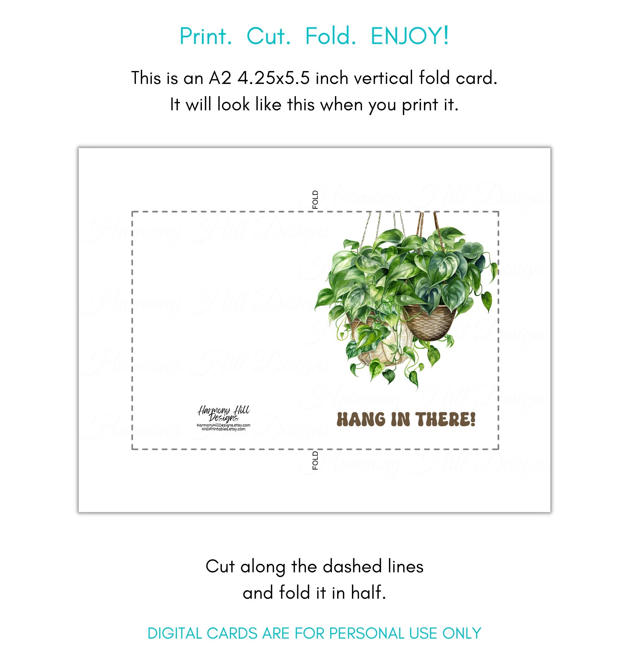 Hang in There Card, Printable Encouragement Card, Sobriety Card ...