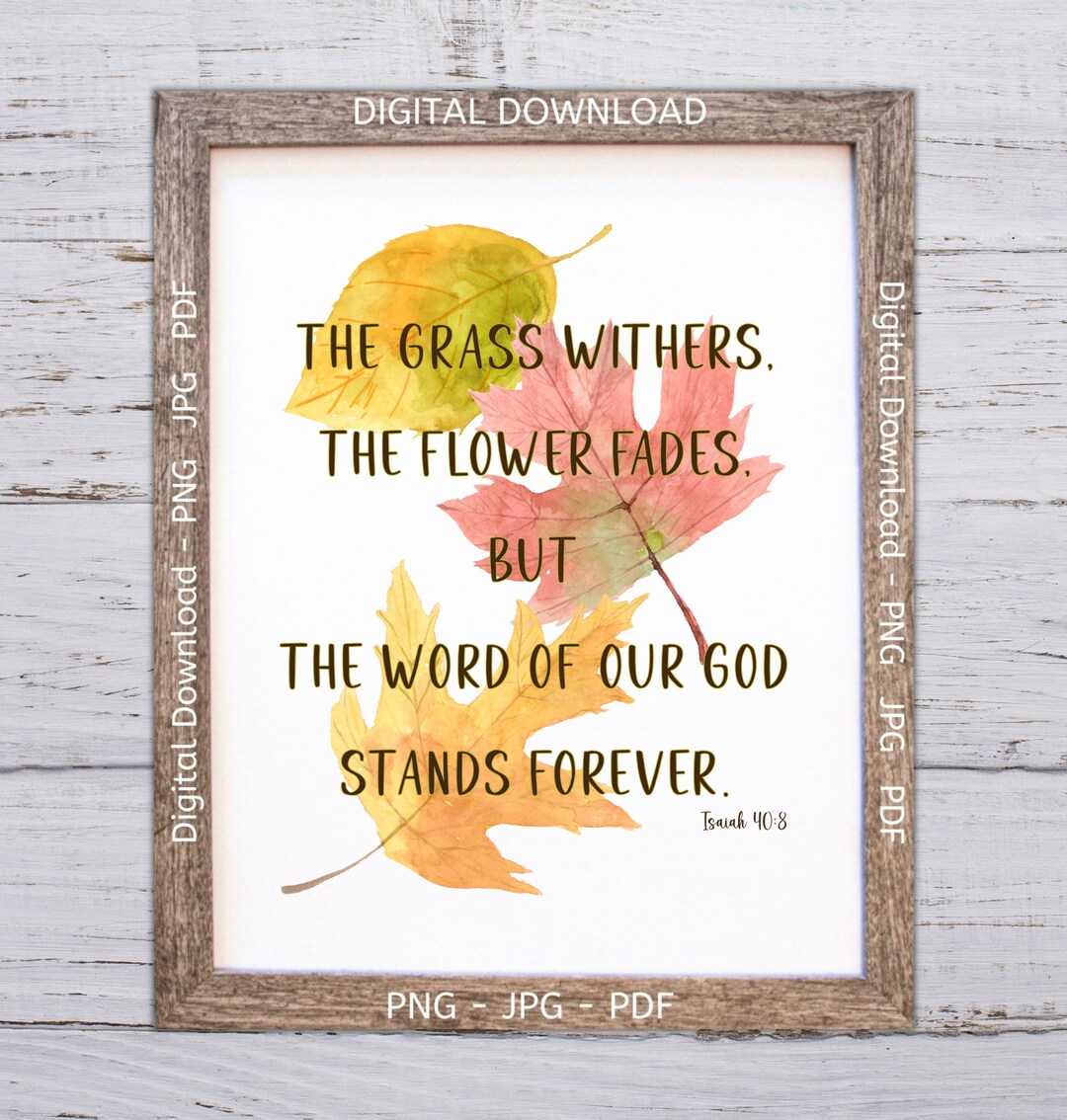 Fall Christian Wall Art, Christian Fall Print, Christian Printable ...