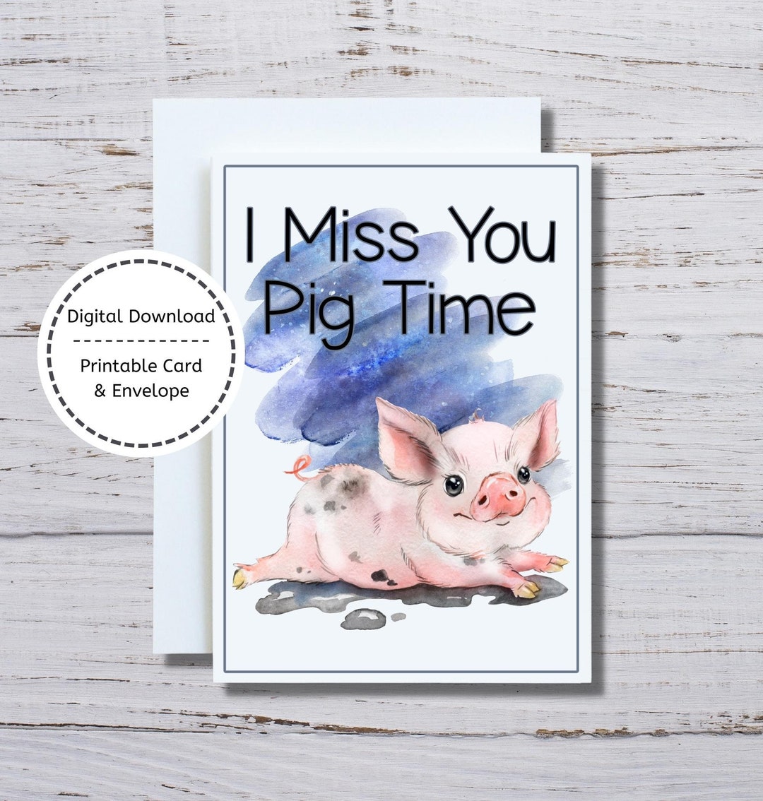 Miss You Card, Thinking of You Card, Printable Miss You Card, I Miss ...