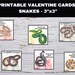 Snake Valentine Cards, Printable Snakes Valentines, Printable Valentine ...