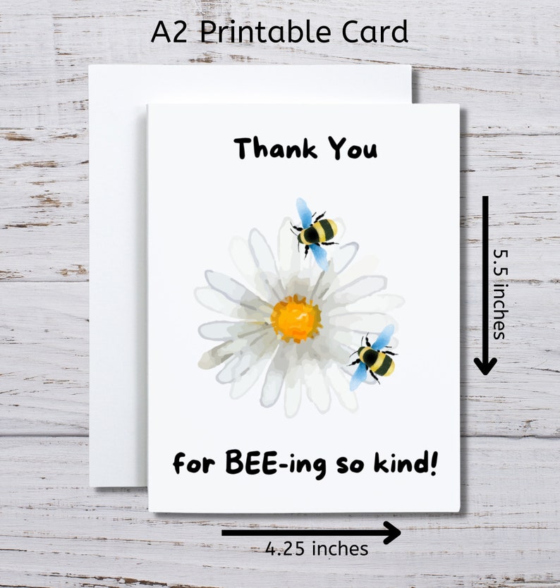 Printable Thank You Card, Teacher Appreciation Card, Daisy Thank You ...