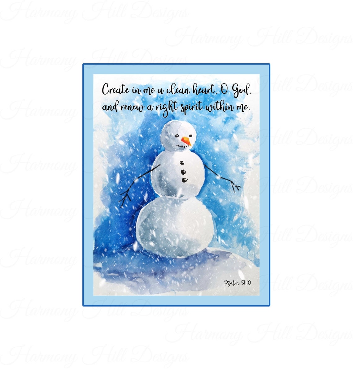 Snowman DIY Print, Snowman Printable, Christian Printable, Scripture ...