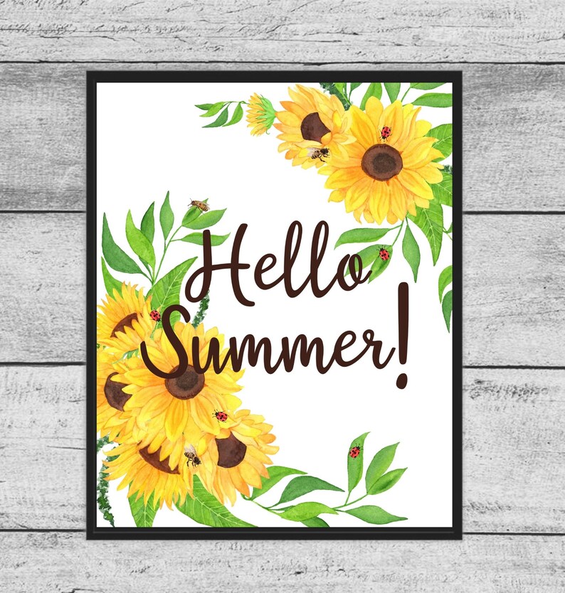Hello Summer Printable, Hello Summer Print, Summer Printable ...