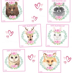 Baby Animal Valentines, Printable Valentine Cards for School, Classroom ...