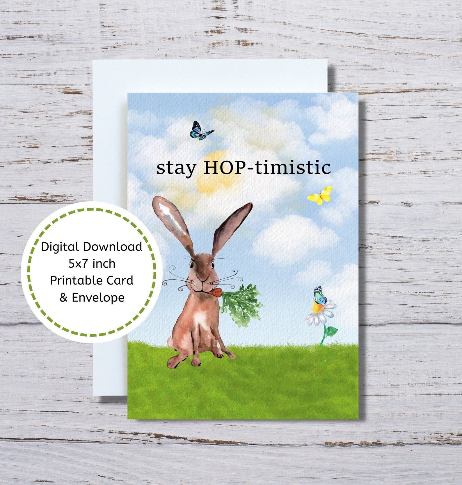 Encouragement Card, Printable Encouragement Card, Bunny Pun Card ...