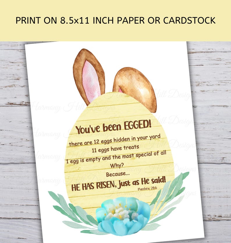 You've Been Egged, Christian Printable, Matthew 28:6, Egged Game ...