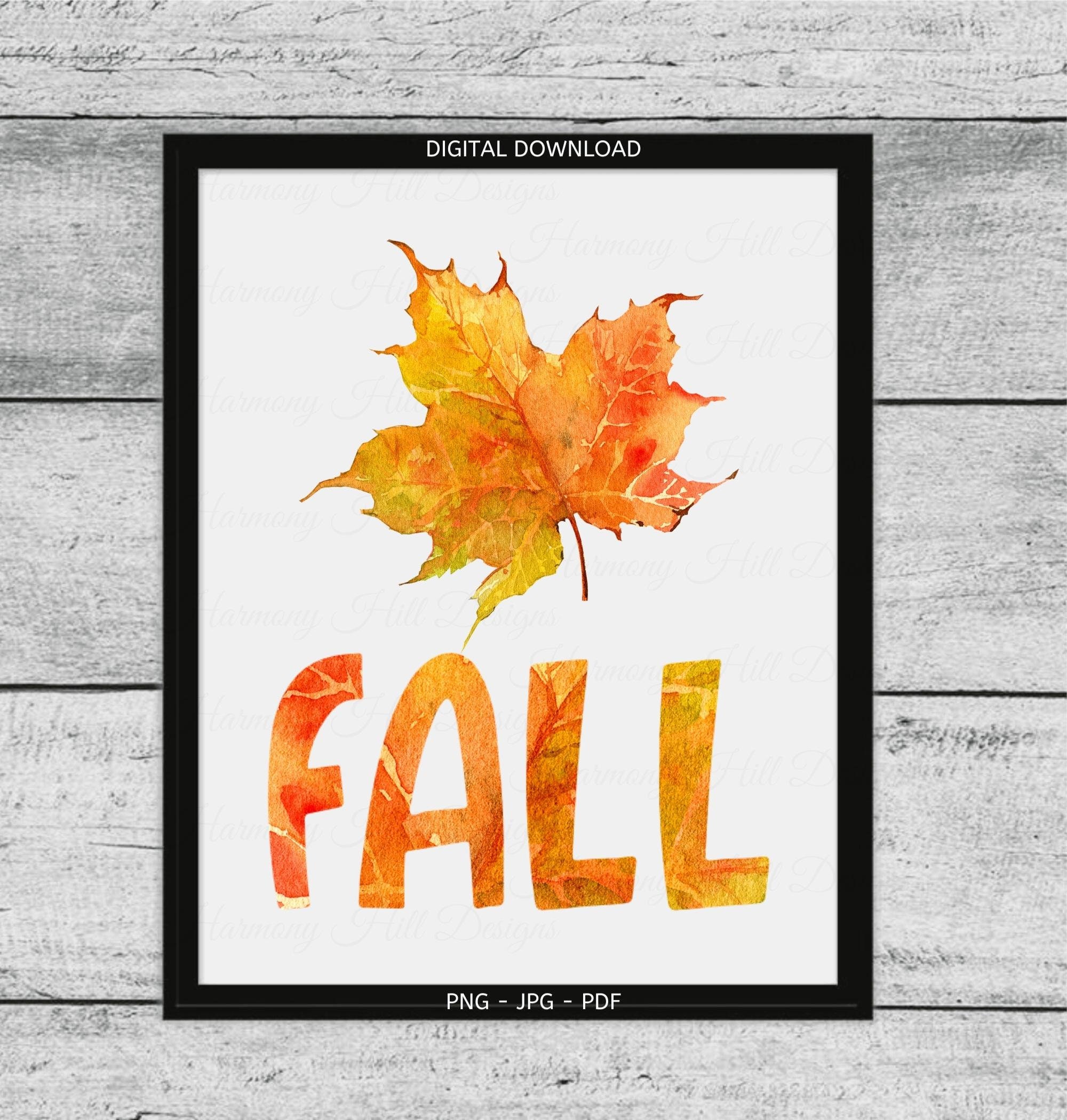Fall Leaf PNG Fall Leaf Wall Art Fall Leaf Wall Decor - Etsy