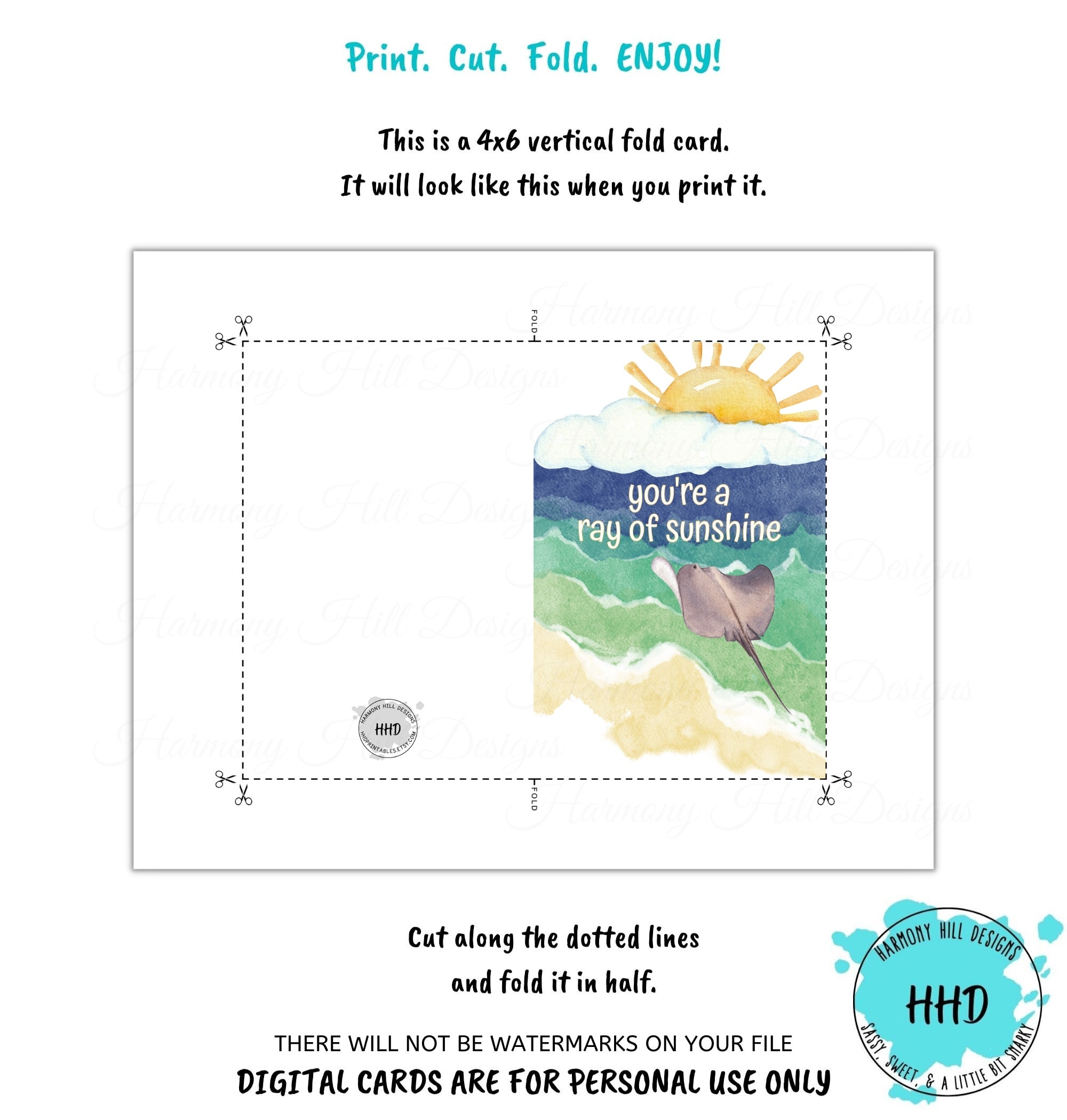 Sunshine Card, Printable Sunshine Card, You're a Ray of Sunshine ...