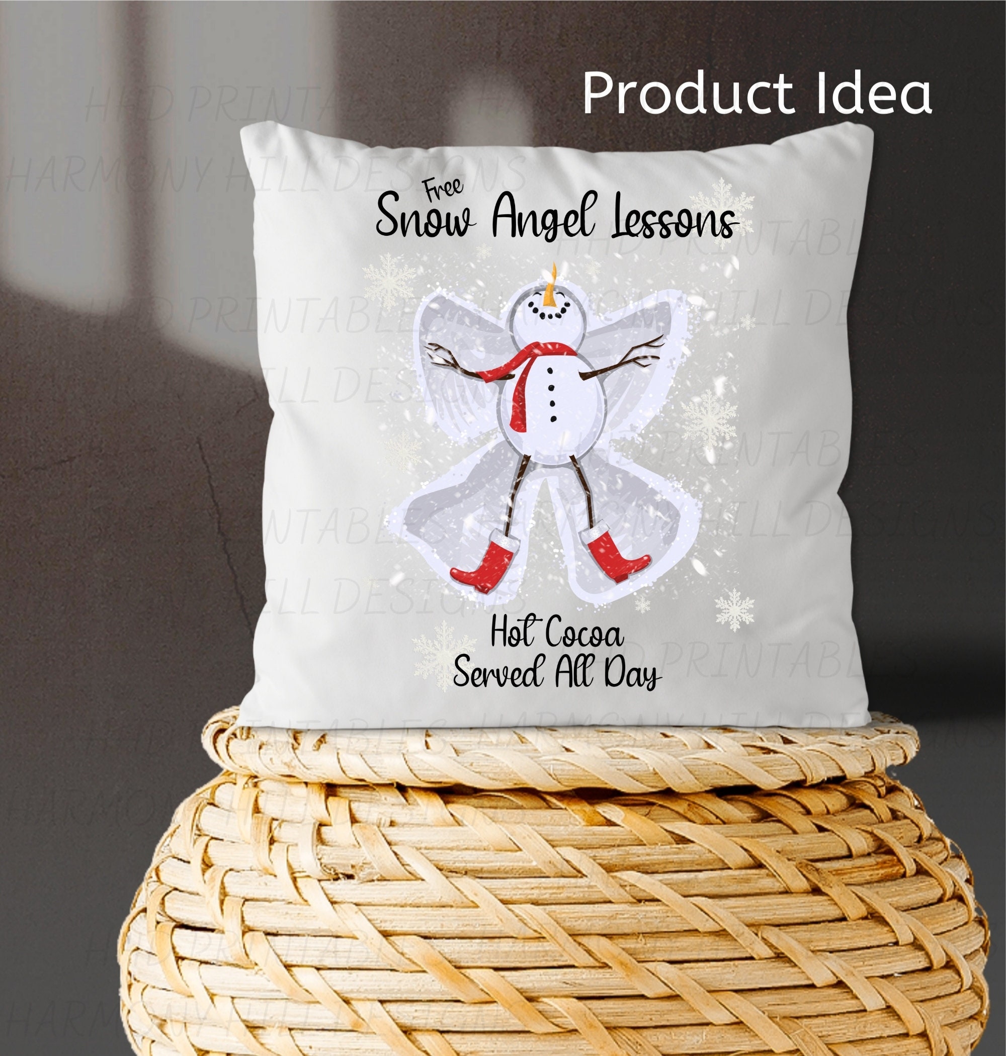 Snow Angel Printable, Snow Angel Snowman Print, PNG, JPG, Sublimation ...