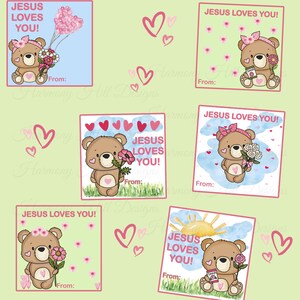 Jesus Loves You Valentines, Christian Kids Valentine, Printable ...