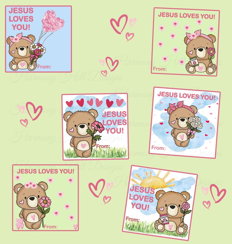 Jesus Loves You Valentines, Christian Kids Valentine, Printable ...