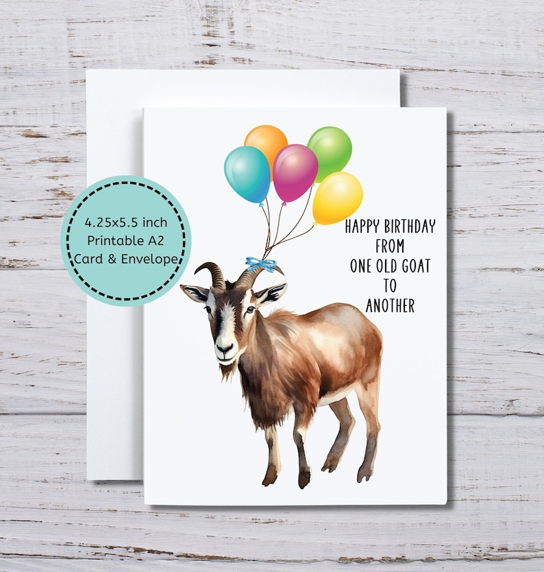 Funny Old Goat Birthday Card, Birthday Card, for Him, for Her, for ...