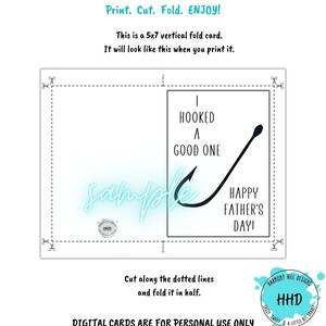 Funny Fathers Day Card, Printable Fathers Day Card, Fishing Fathers Day ...
