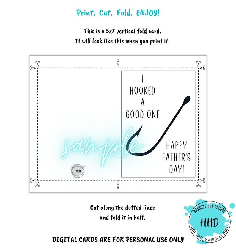 Funny Fathers Day Card, Printable Fathers Day Card, Fishing Fathers Day ...