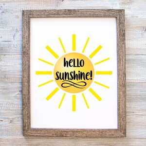 Sun Wall Art, Sun Print, Sun Printable, Hello Sunshine, Hello Sunshine ...