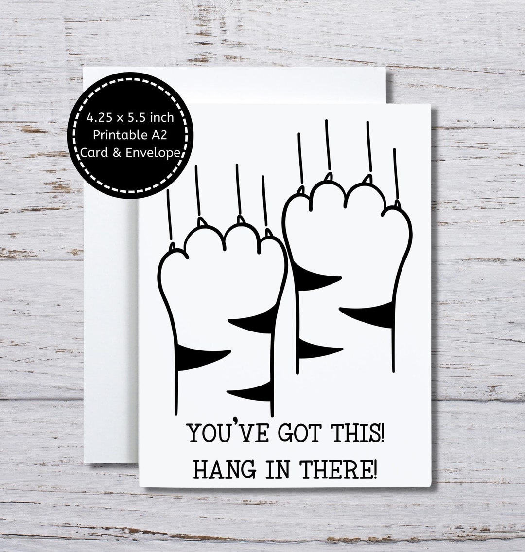 Encouragement Card, You've Got This, Hang in There, Printable Card, for ...
